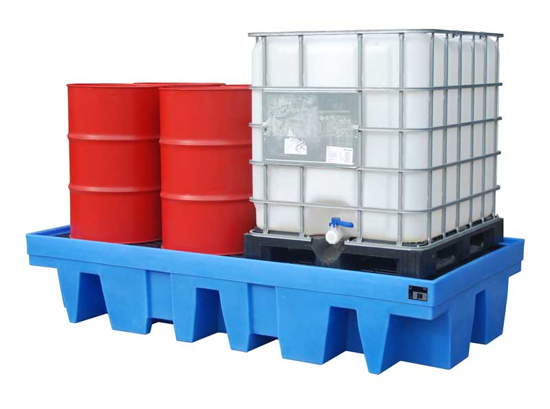 BAUER PE-Auffangwanne WP-PE 8/11 für 2 1000-l-IBC / Polyethylen-Wanne